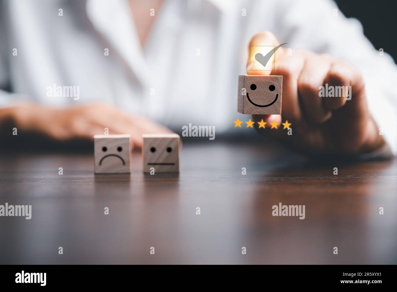 Customer service evaluation and satisfaction survey concepts. The ...