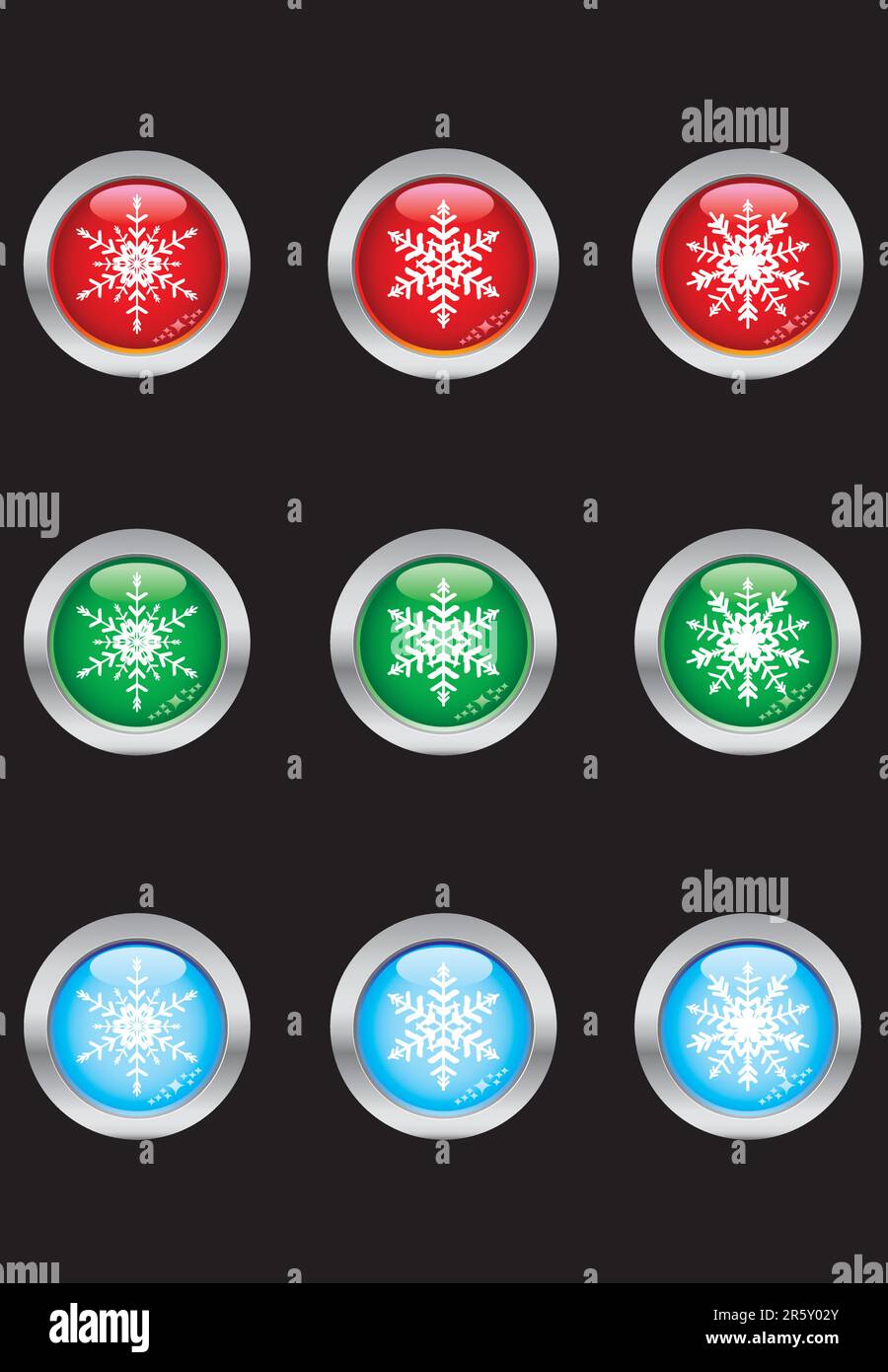 Snowflake icon set, grouped for easy editing Stock Vector Image & Art ...