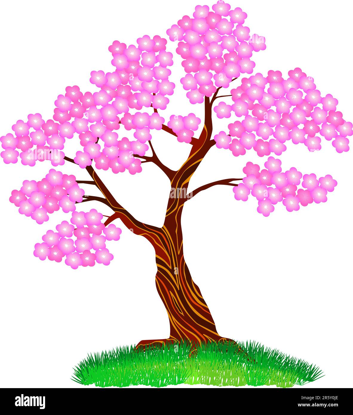 Pink tree computer graphics hi-res stock photography and images - Alamy