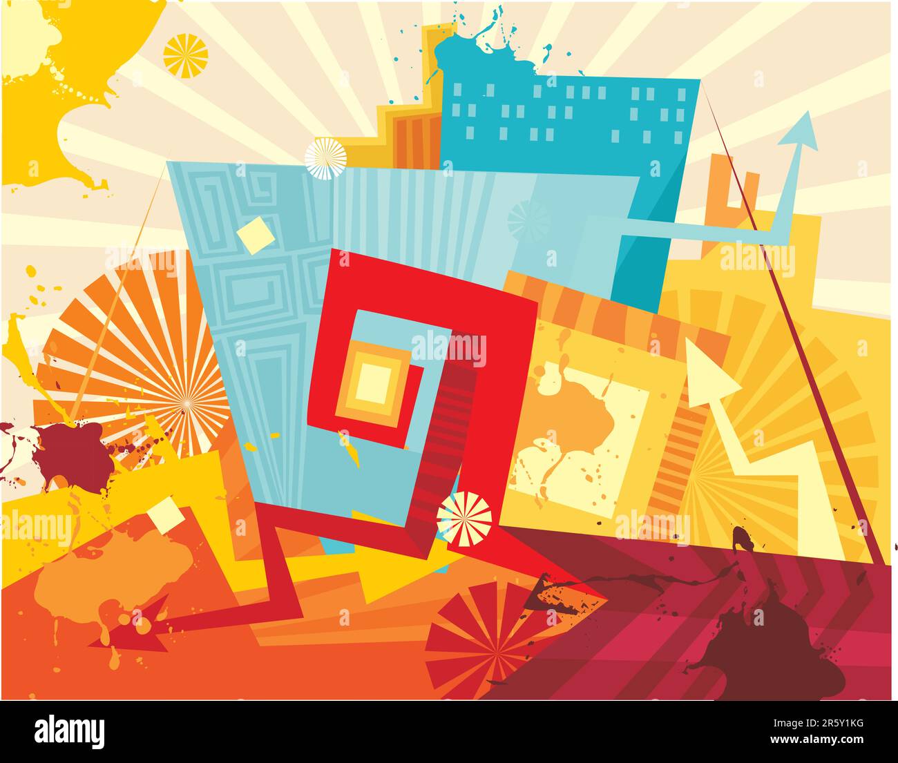 vector illustartion of a fantastic city Stock Vector Image & Art - Alamy