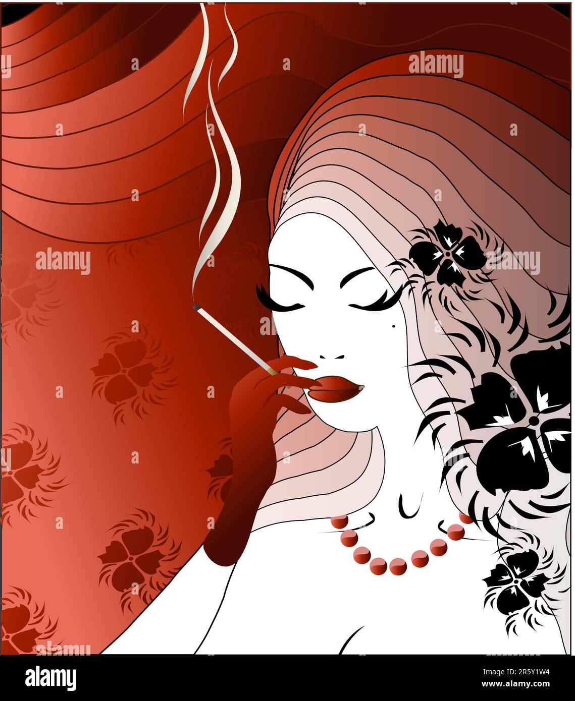 Illustration smoking picture art Stock Vector Images - Alamy