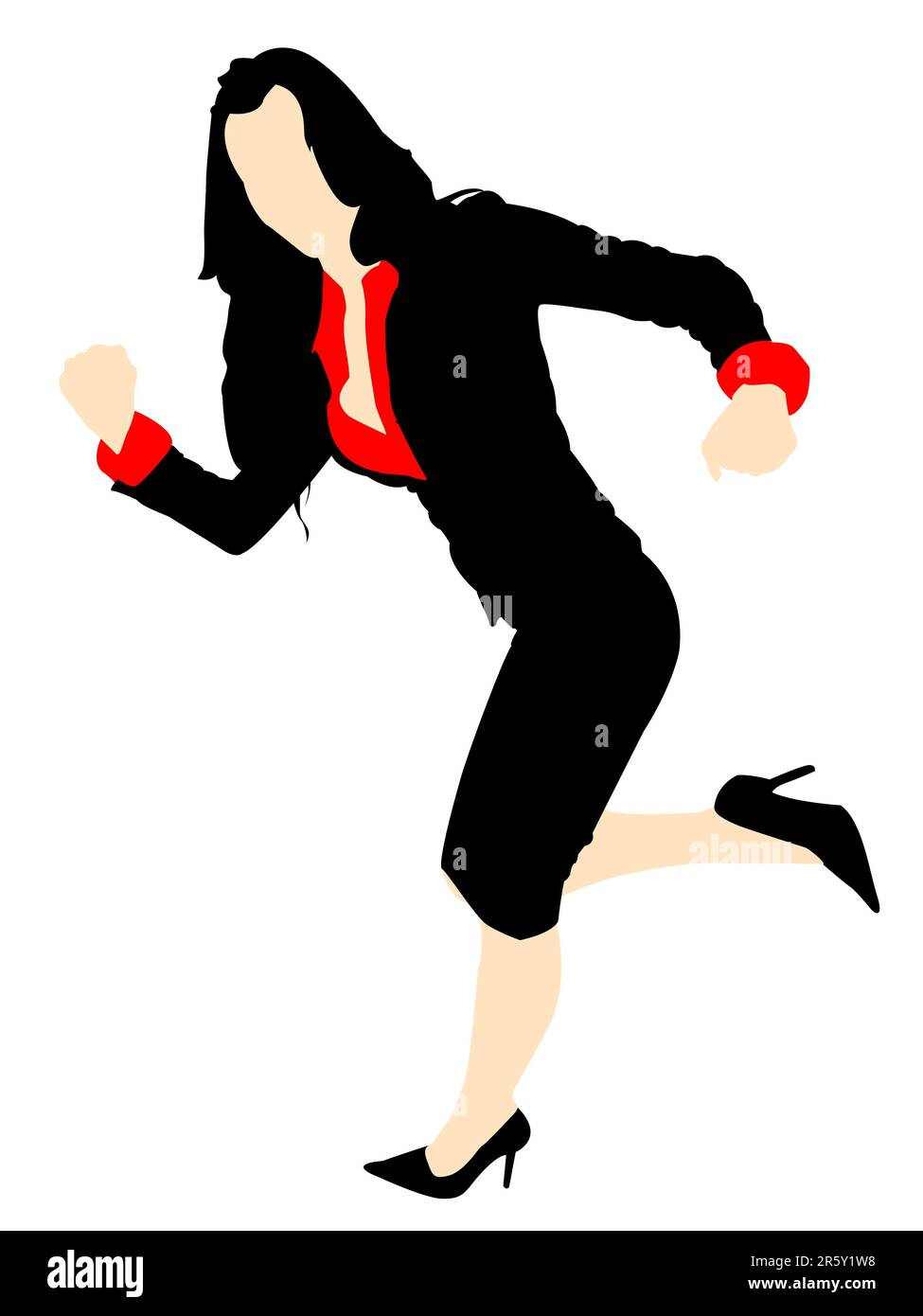 Running adult female in Stock Vector Images - Alamy