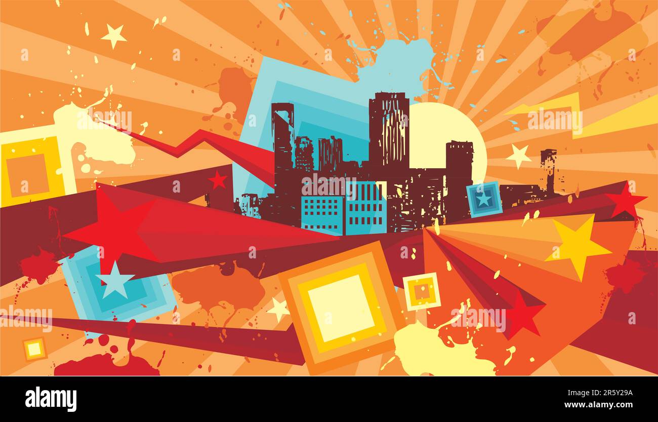 vector illustartion of a fantastic city Stock Vector Image & Art - Alamy