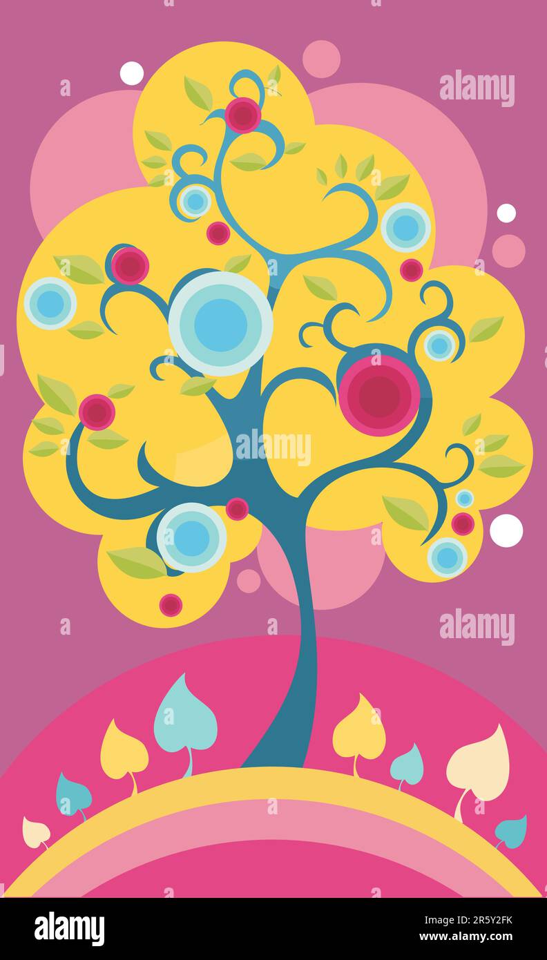 vector illustration of a decorative tree Stock Vector Image & Art - Alamy