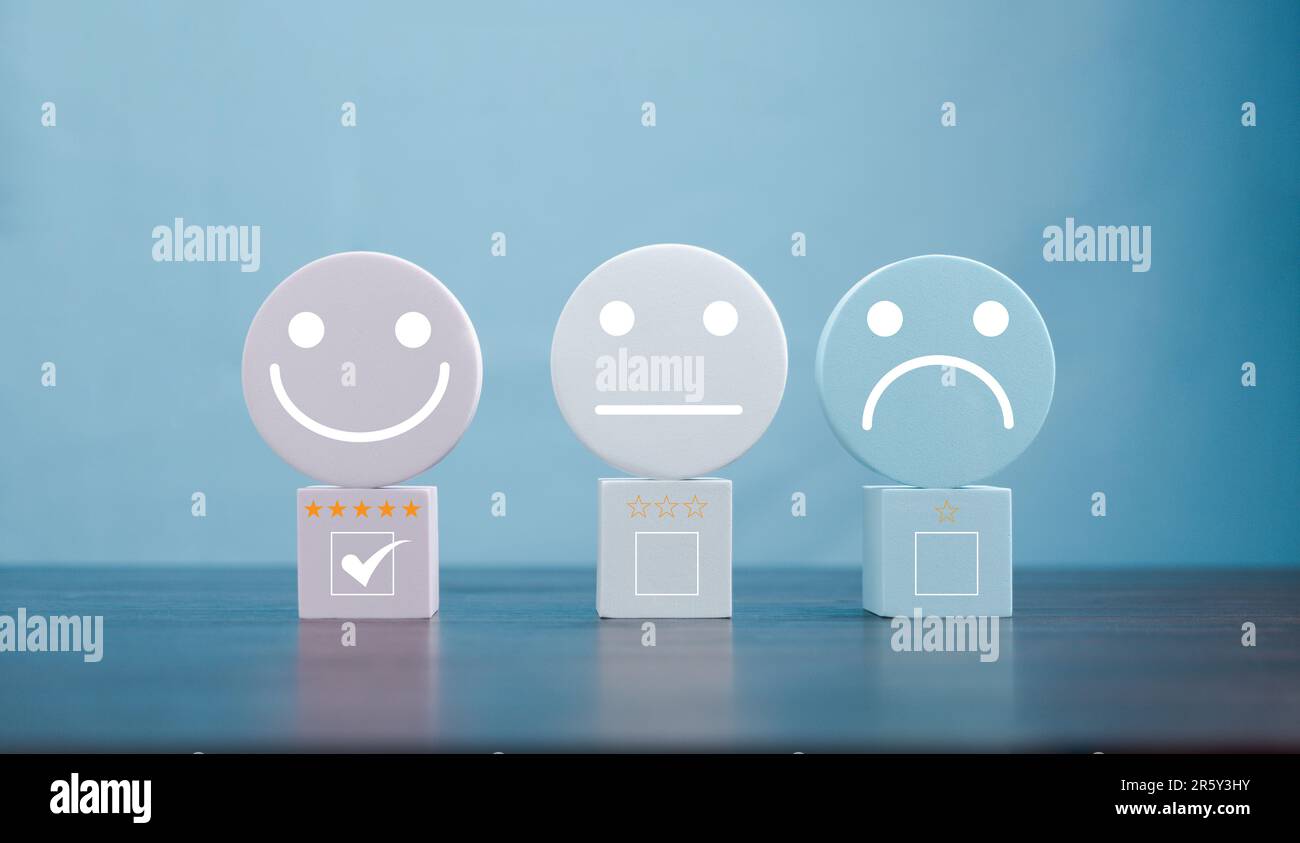 Happy face smile face icon on spherical object. Customer experience and ...