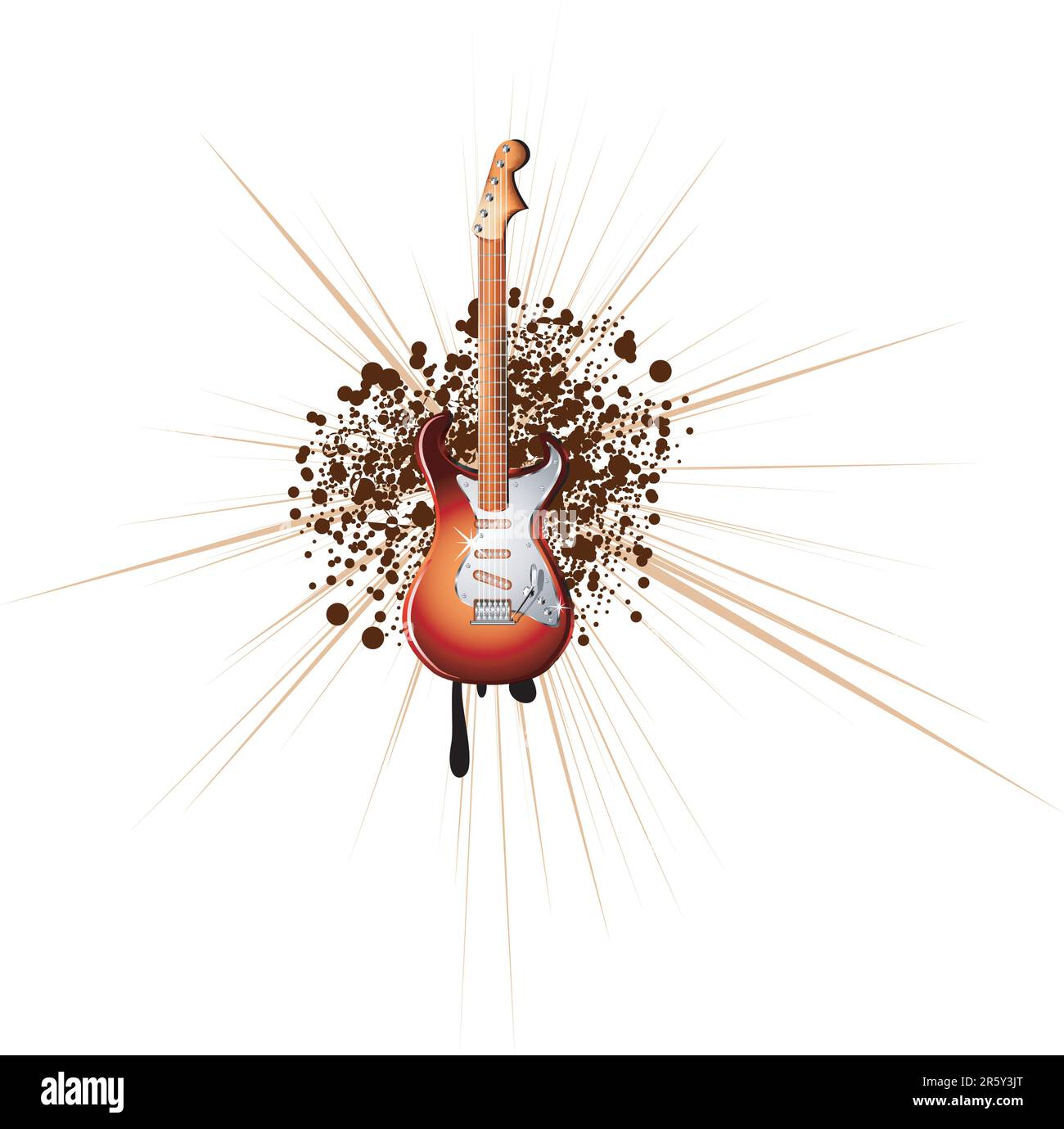 Music Event Background with a colorful Electric Guitar Stock Vector ...