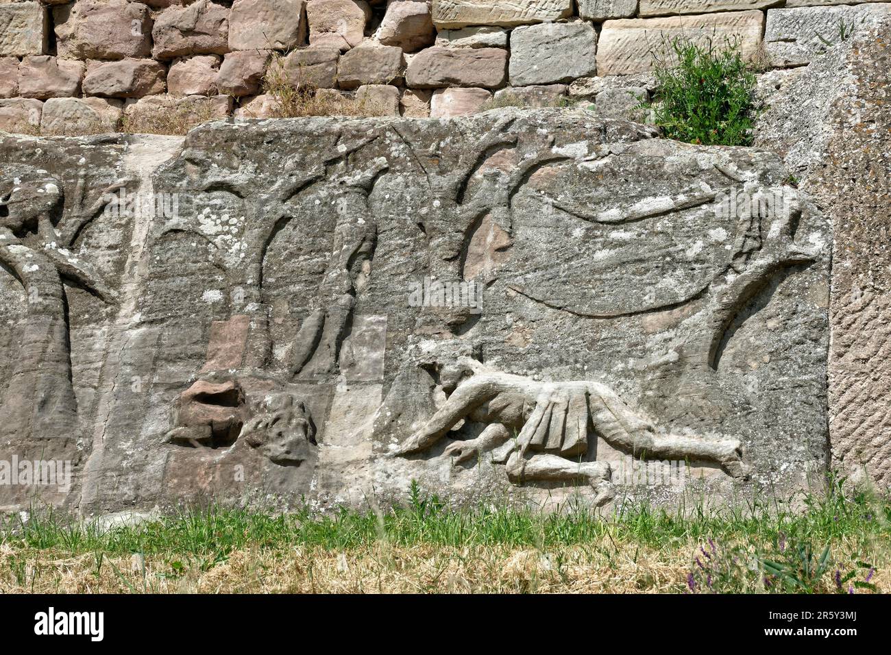The Fox Hunt, Stone Picture Book or Stone Album, largest picture relief ...