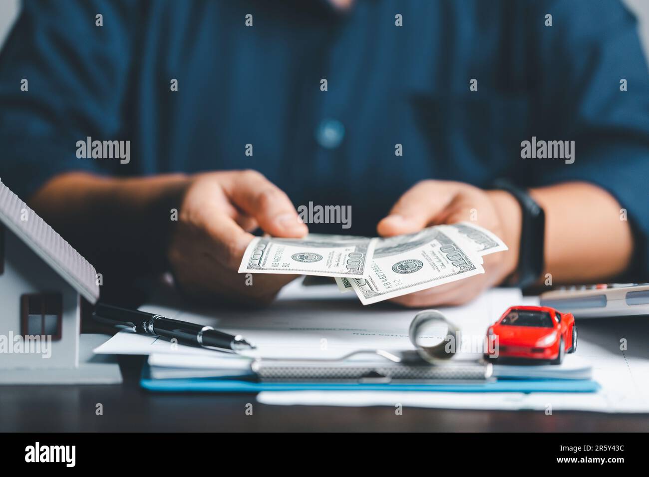 Car and House model. Concept of financial planning responsibility ...