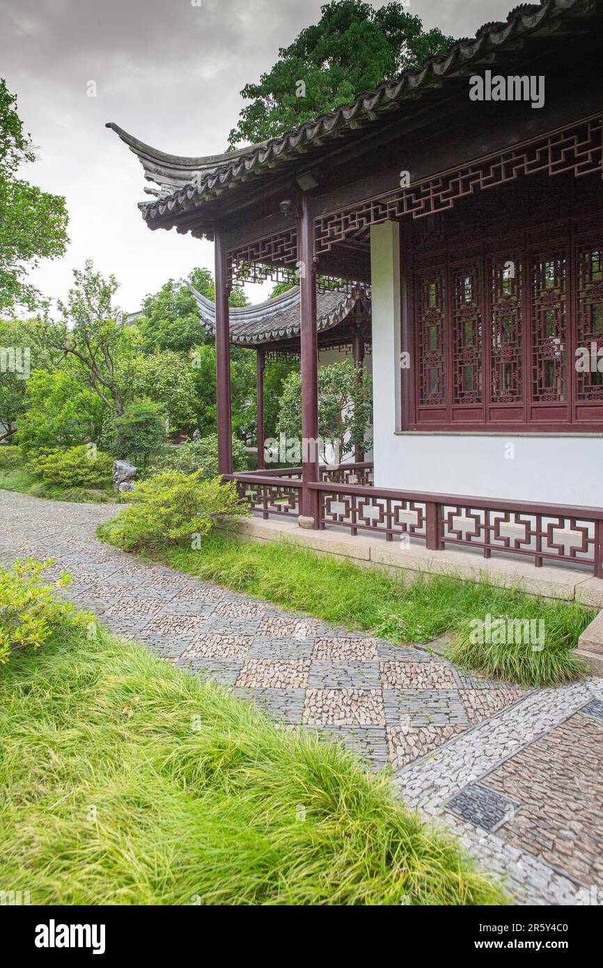 The Canglang Pavilion classical gardens Suzhou Stock Photo - Alamy