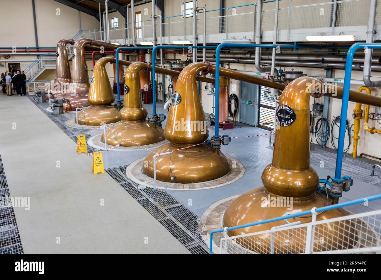 Copper kettle, Glenfiddich Whisky Distillery, Scotland, Great Britain ...