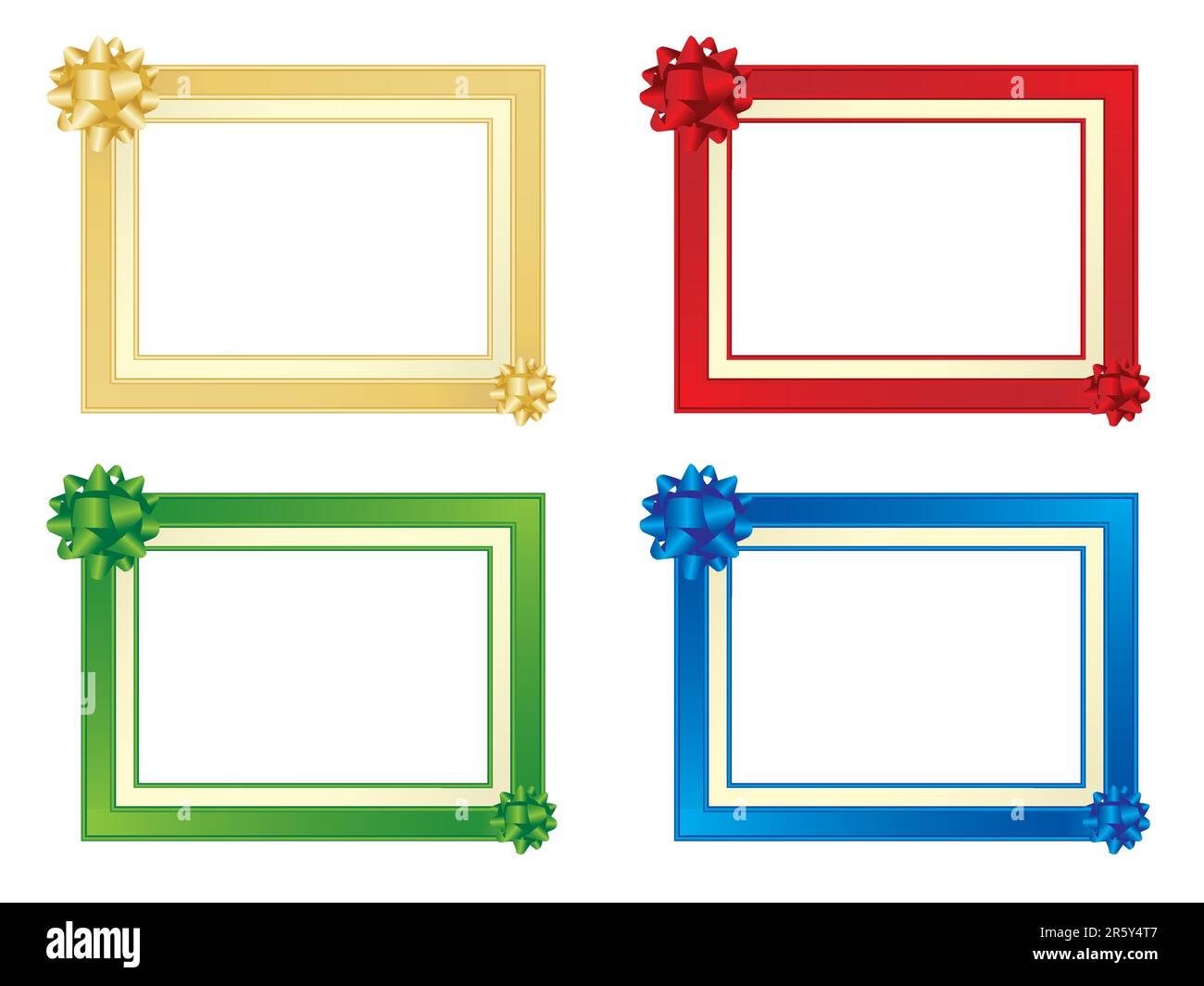Set of four frames with bows. More christmas images in my portfolio ...