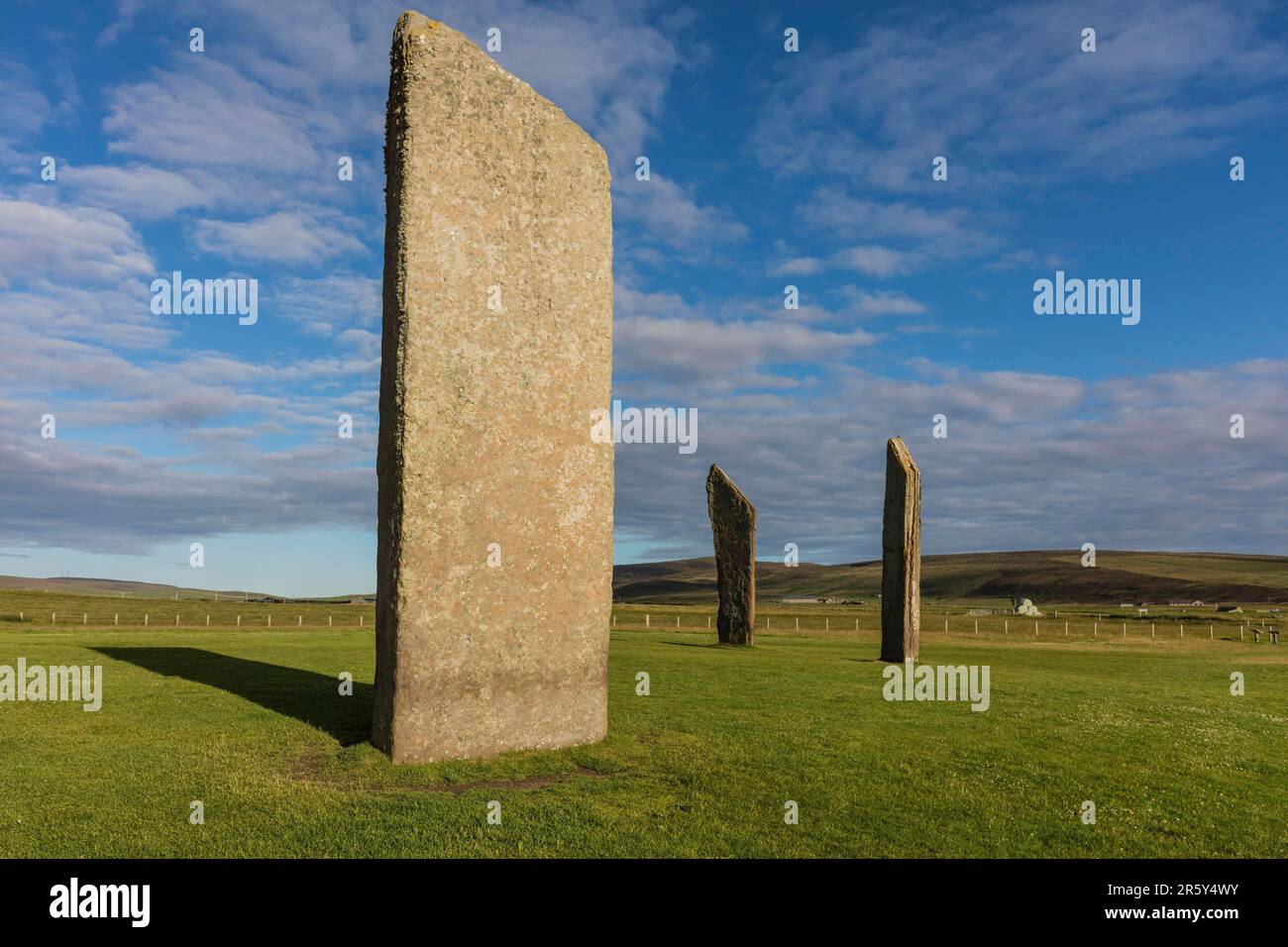 Standing stones of Stennes, Orkneys, Scotland, United Kingdom Stock ...