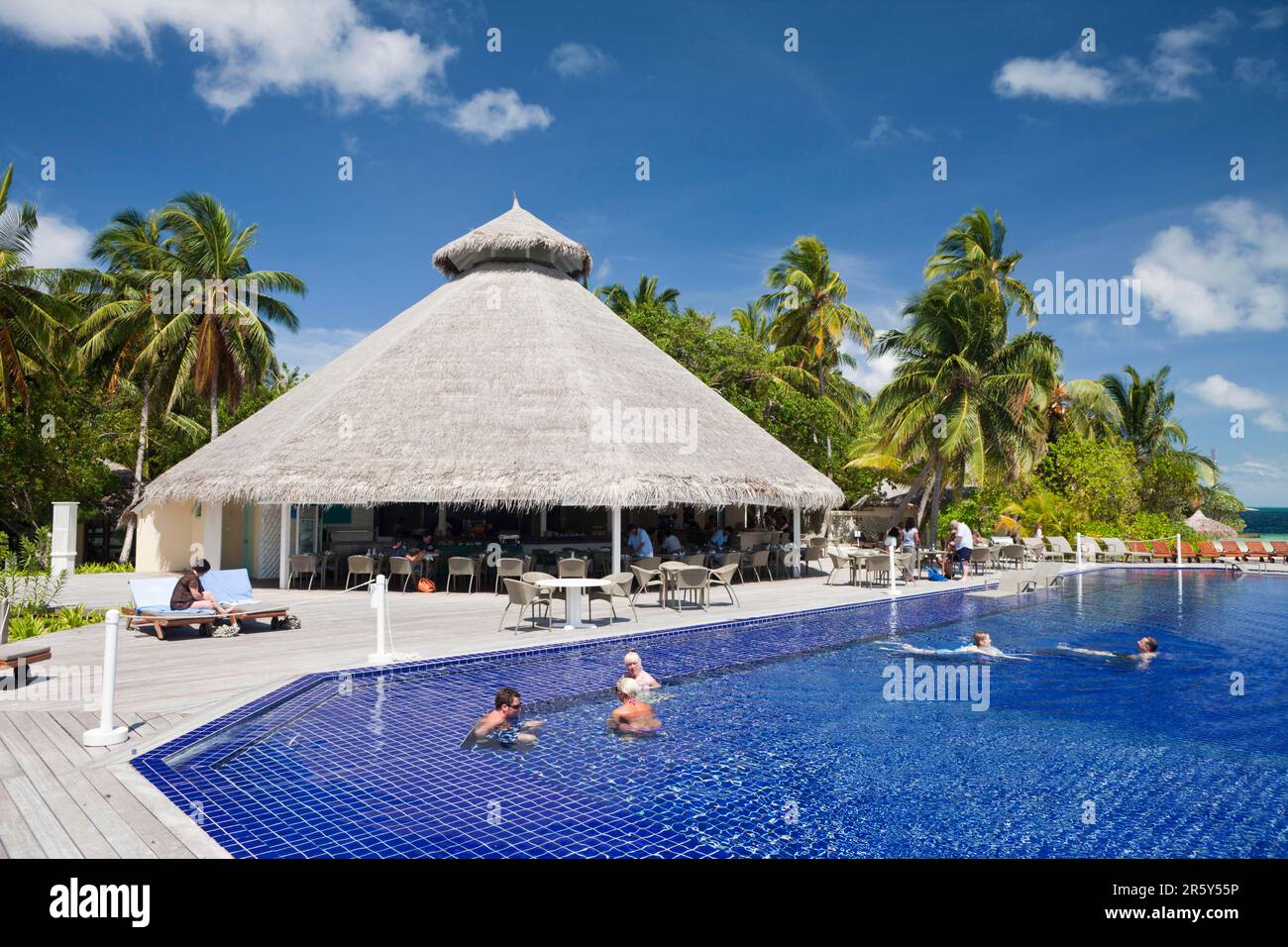 Pool, Hotel 'Chaaya Ellaidhoo Reef Resort', Ellaidhoo Island, North Ari ...