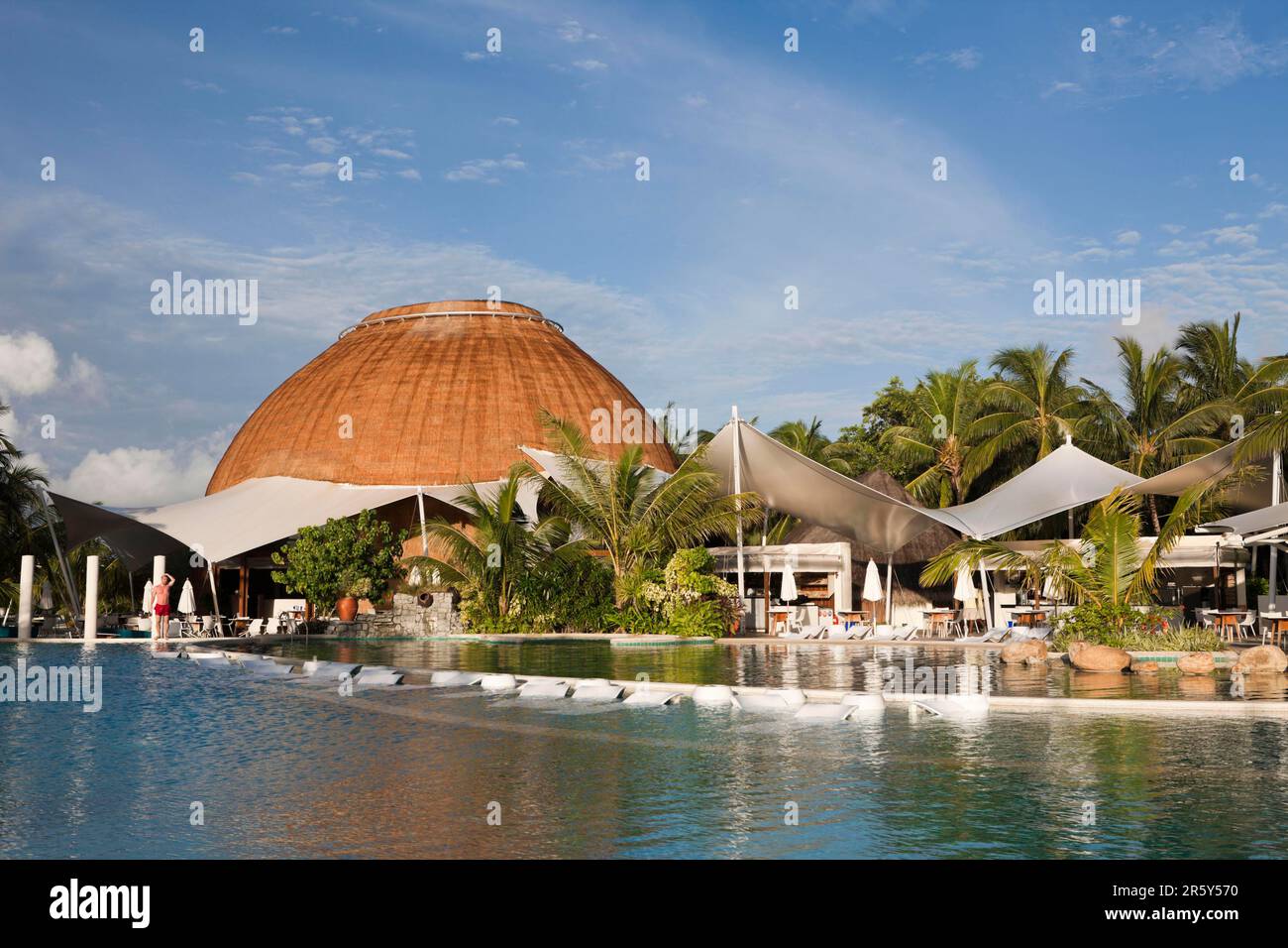Pool, hotel complex, Kandooma Island, South Male Atoll, swimming pool ...