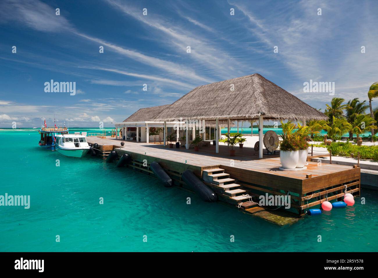 Diving School, Kandooma Island, South Male Atoll, Maldives Stock Photo ...