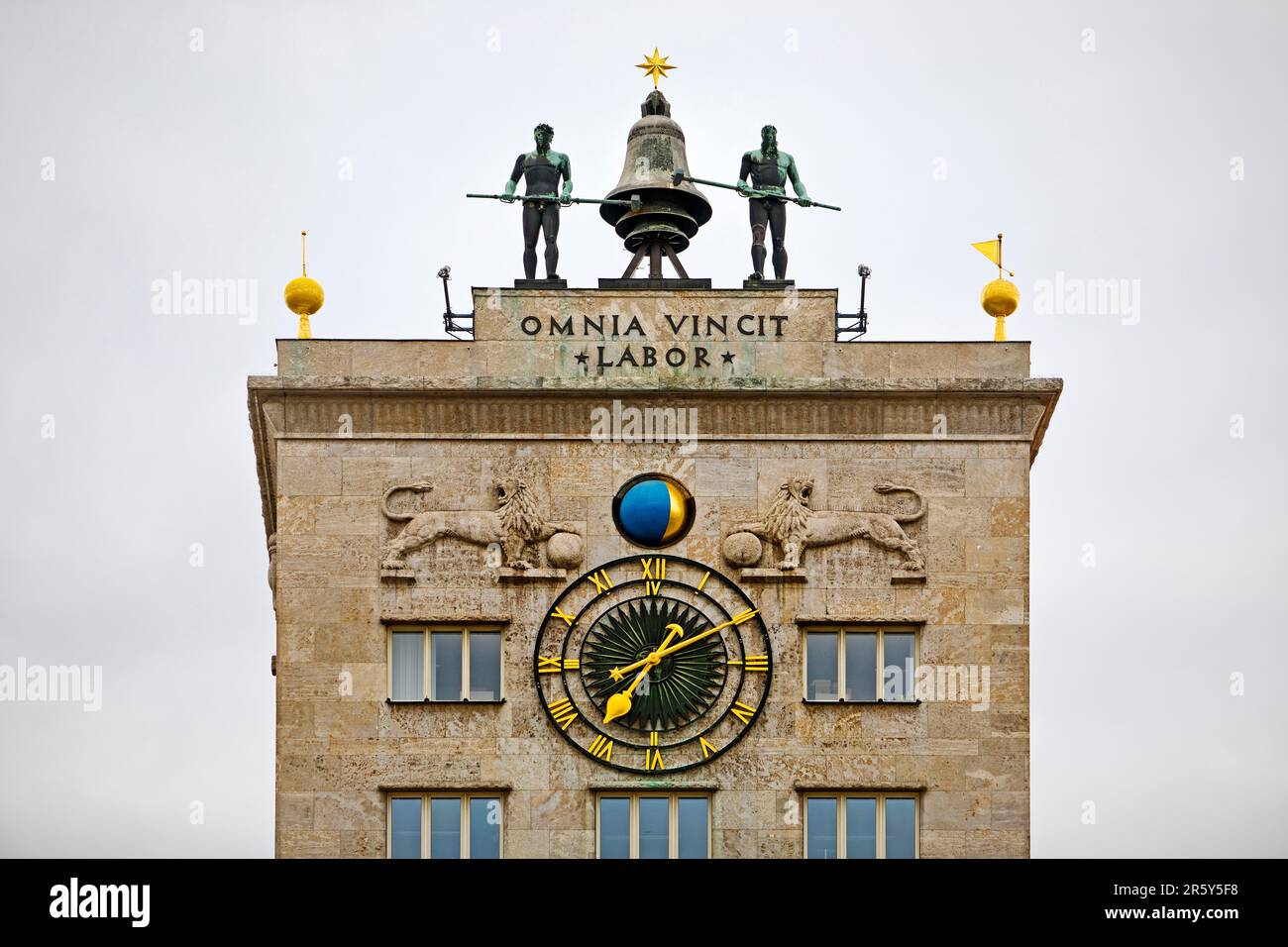Clock tower, tower clock and striking mechanism with bell men ...
