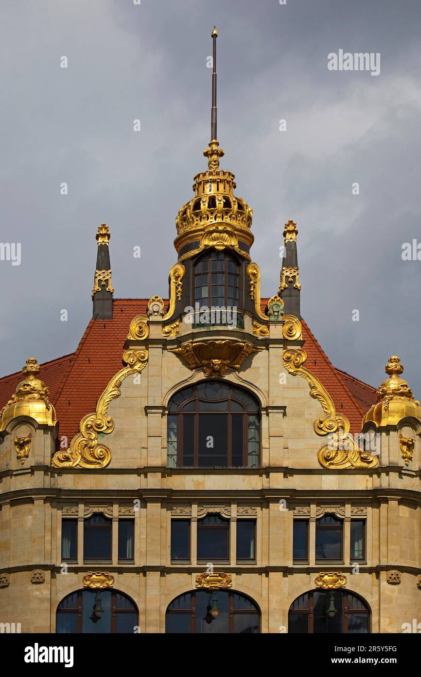 Ebert department stores', main facade, gable with gilded volutes, Art ...