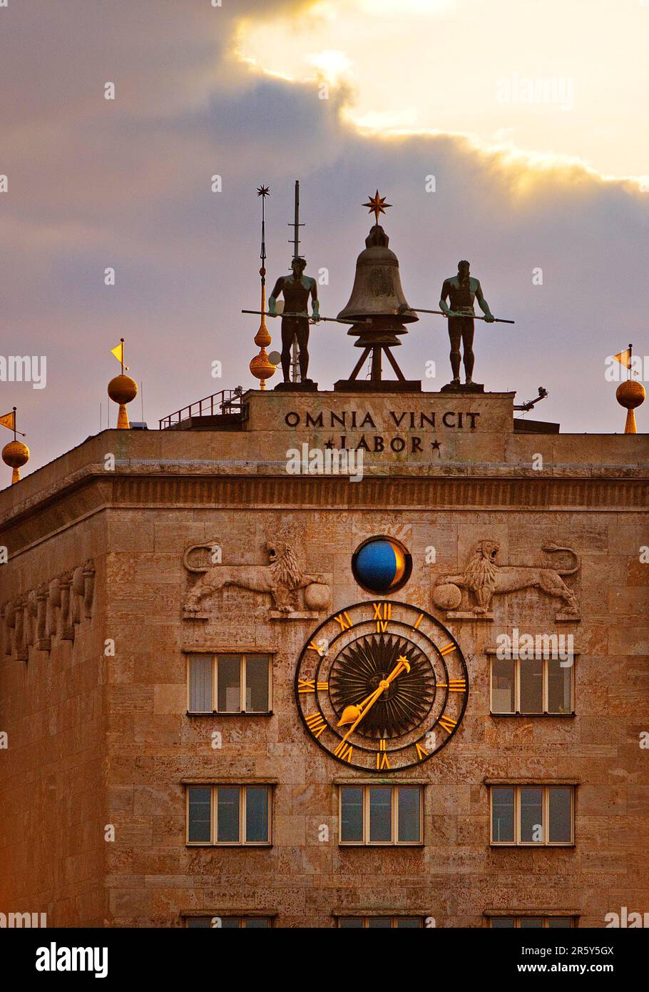 Clock tower, tower clock and striking mechanism with bell men ...