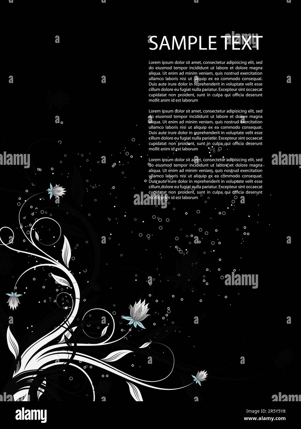 Modern, winte, floral design for magazine/brochure/CD/DVD/mag/review ...