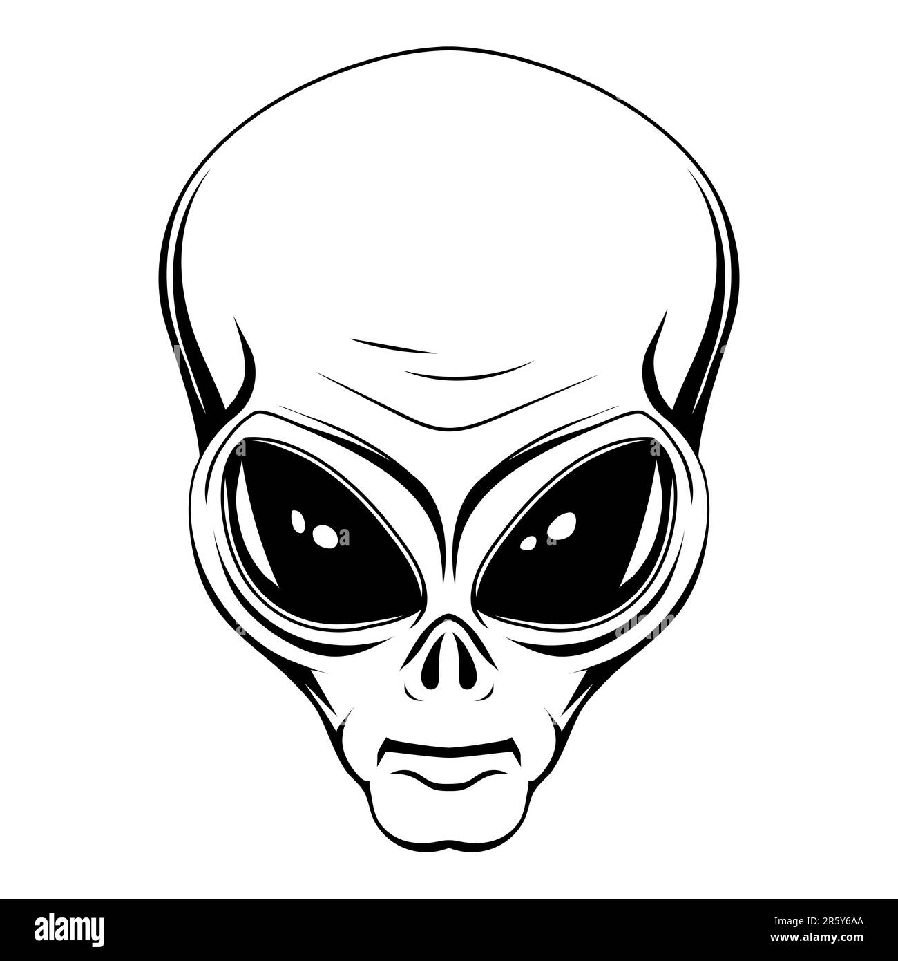 Alien. Vector illustration of a sketch humanoid head. Ufo. Paranormal ... Alien. Vector illustration of a sketch humanoid head. Ufo. Paranormal ...