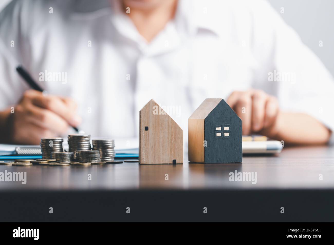 Real estate agents bid homes in the project to explain in detail to ...