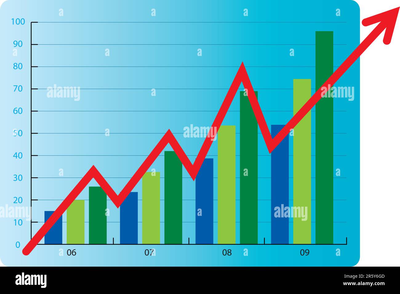 Chart pointing up Stock Vector Images - Alamy