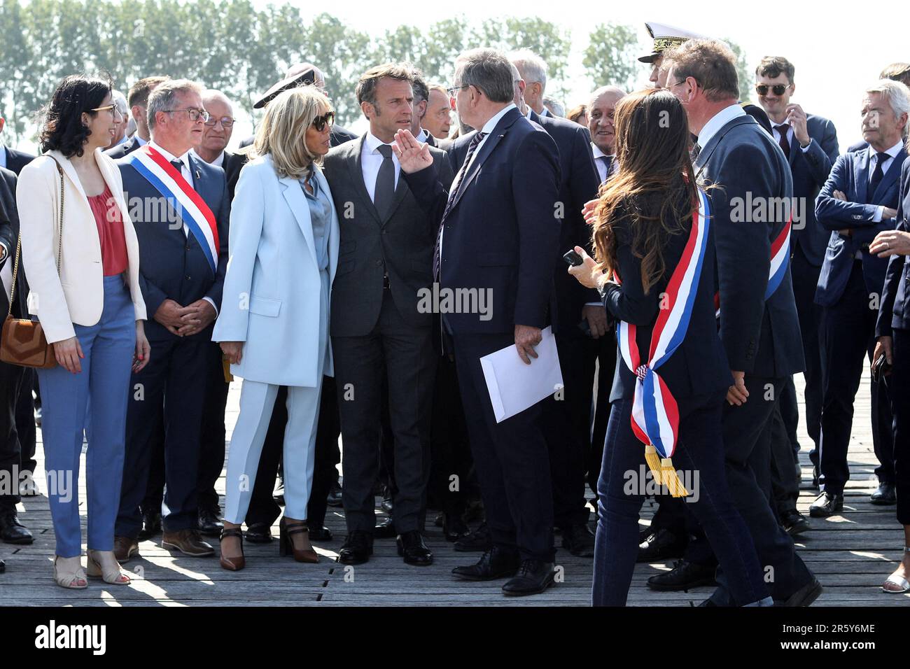 Mont Saint Michel, France. 05th June, 2023. President Emmanuel Macron ...
