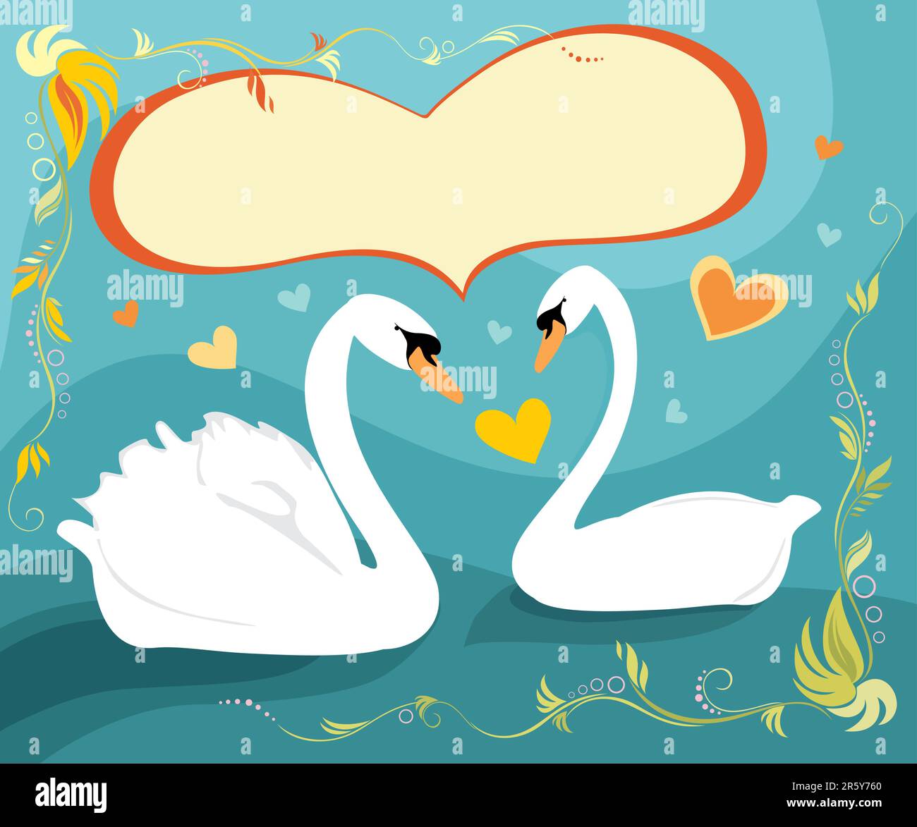 vector illustration of a cute swan Stock Vector Image & Art - Alamy