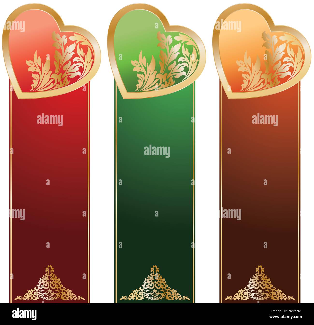 Heart in gold Stock Vector Images - Alamy