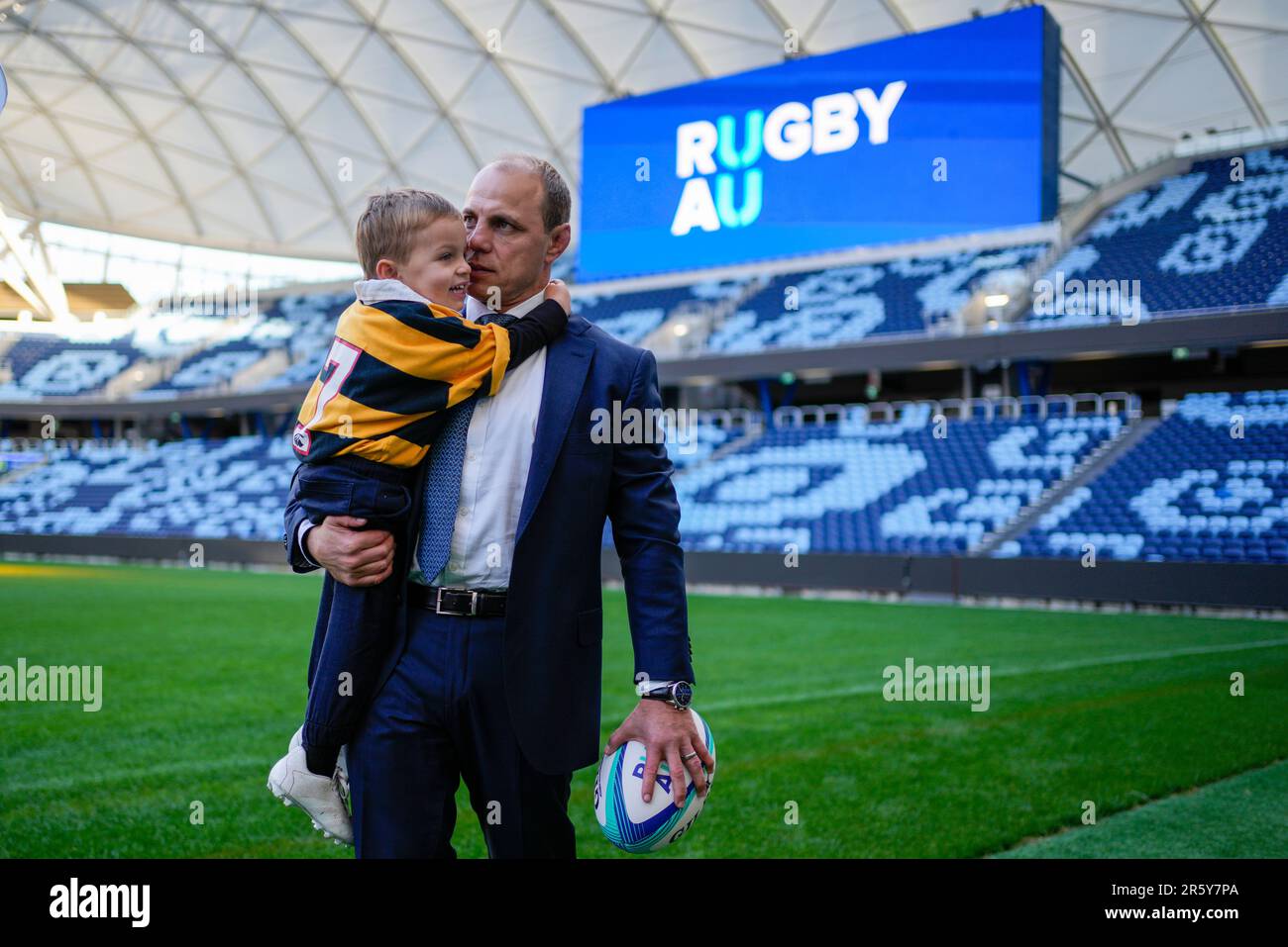 Rugby Australia's new Chief Executive Phil Waugh poses for a portrait ...