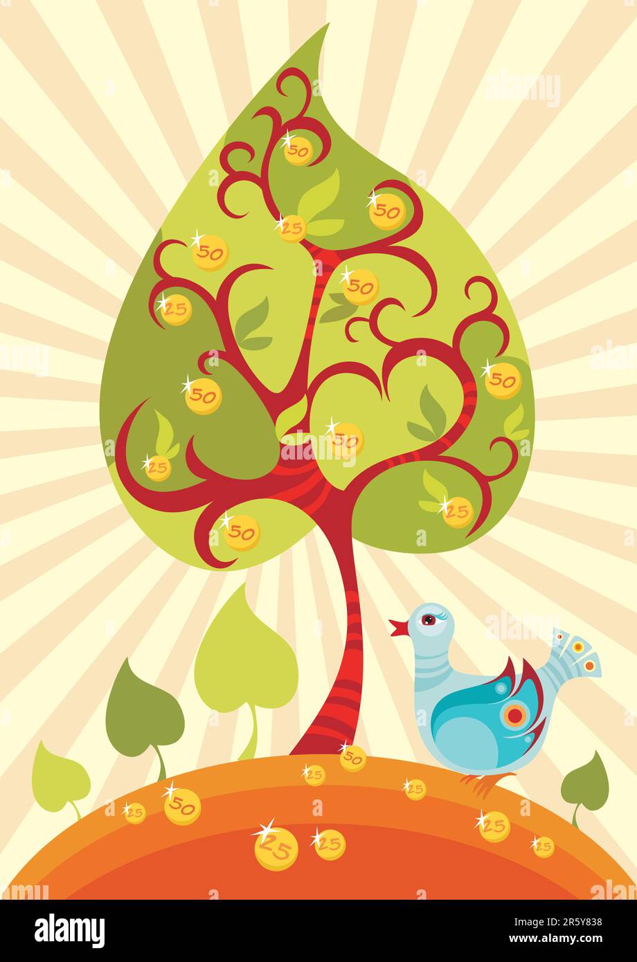 vector illustration of a decorative tree Stock Vector Image & Art - Alamy