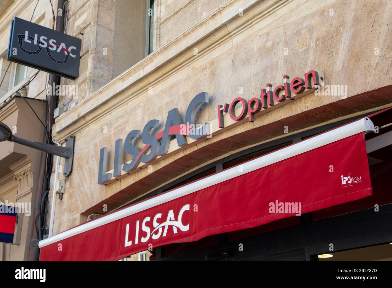 Bordeaux , Aquitaine France - 06 01 2023 : lissac logo text and wall ...