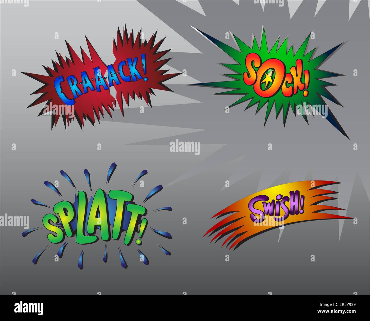 Superhero bashing - comic bubbles of super hero fights Stock Vector ...
