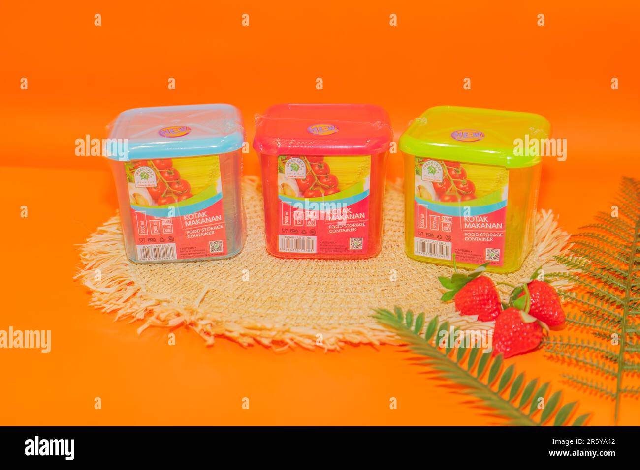 The Blue Plastic Square Container Set with Lids is a versatile and ...