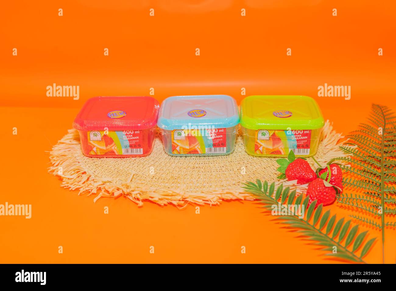 The Blue Plastic Square Container Set with Lids is a versatile and ...