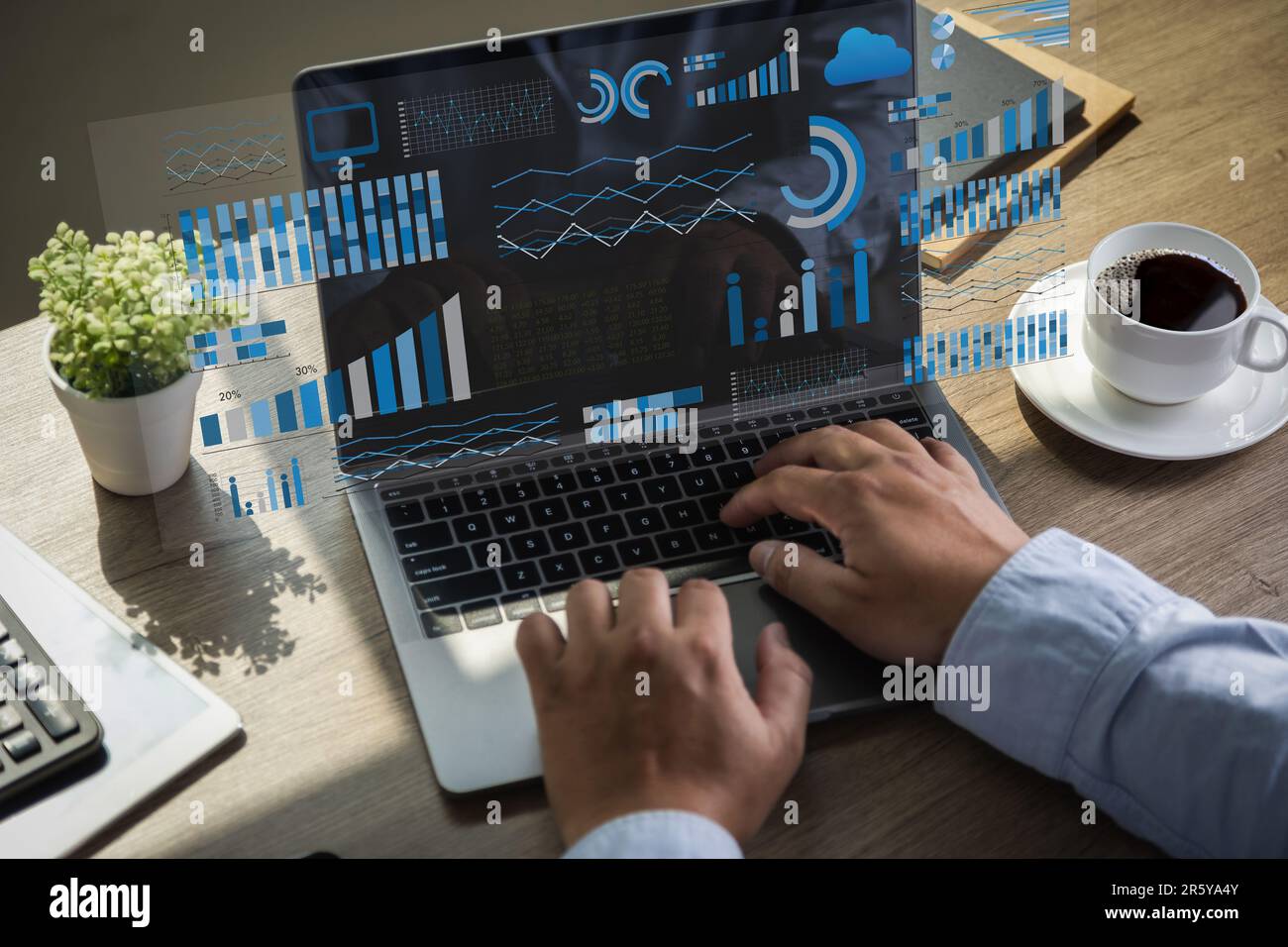 analyst uses a computer and dashboard Data Management System project ...
