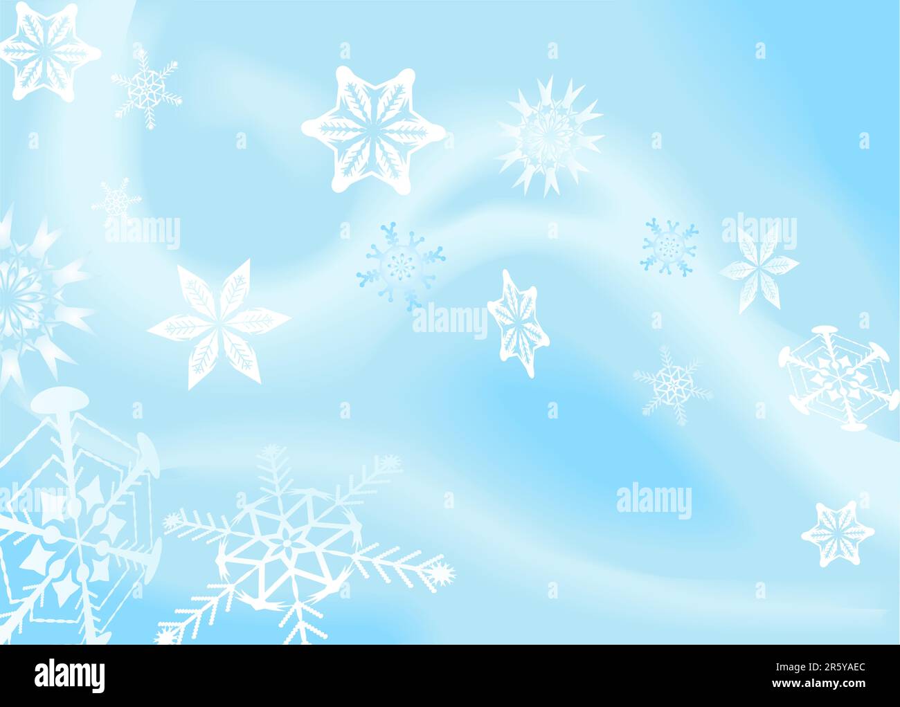 a winter background with snowflakes falling. Shading by blends, no ...