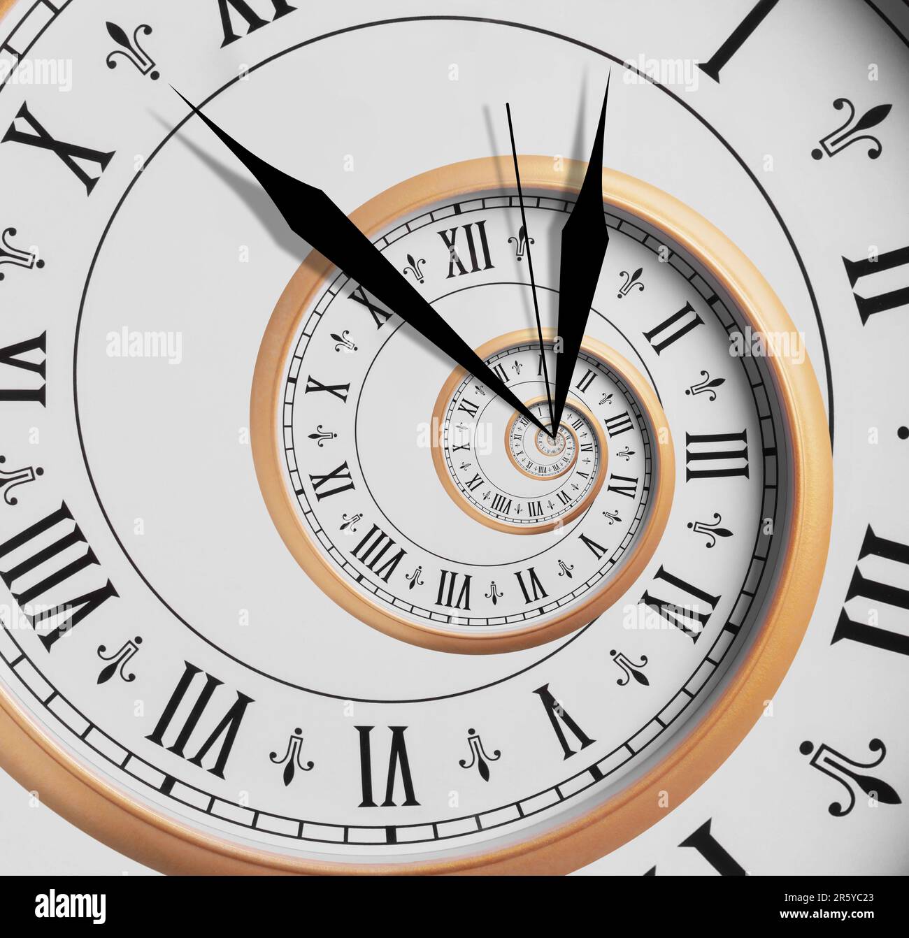 Infinity and other time related concepts. Clock hands and twisted hour ...