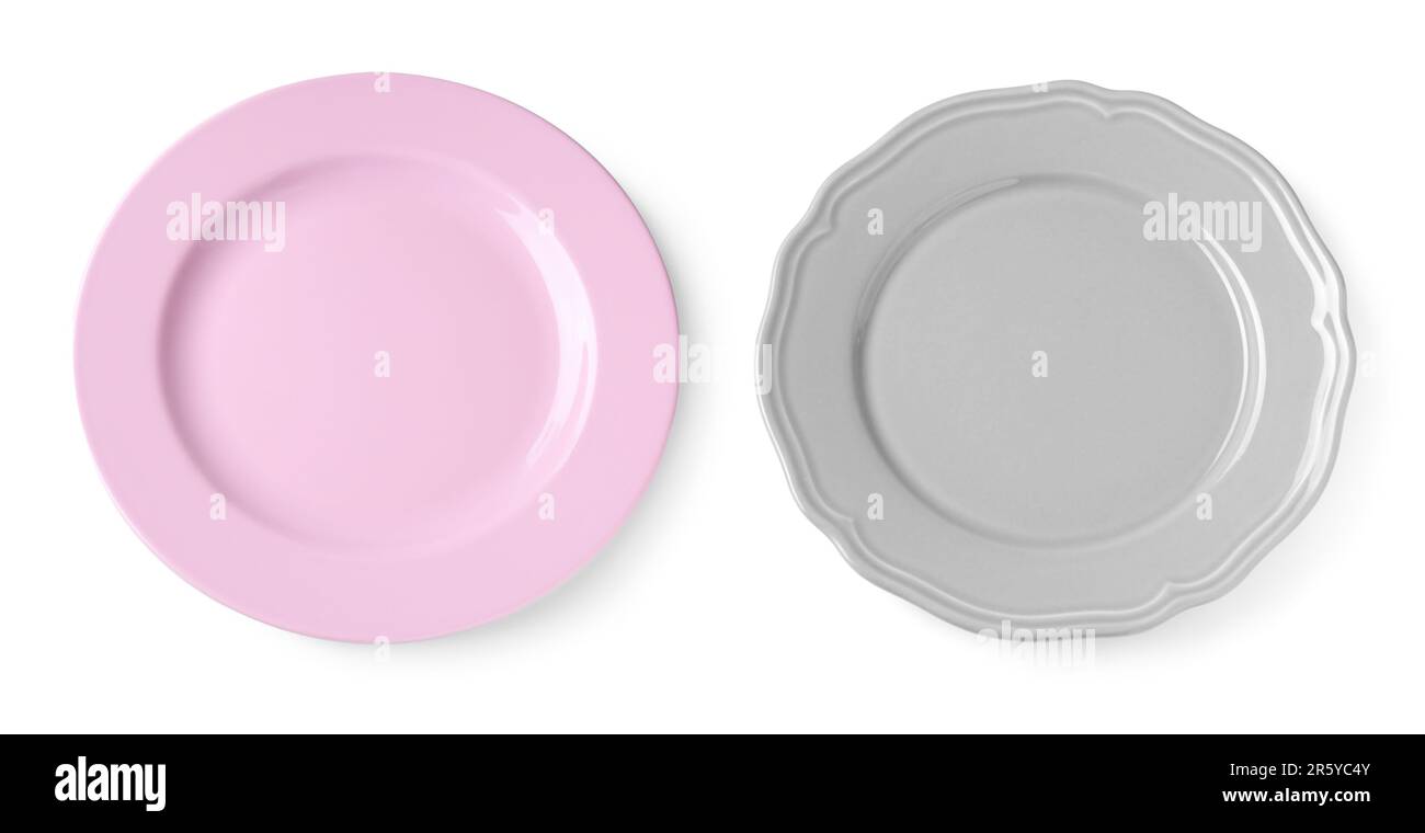 Two different plates Cut Out Stock Images & Pictures - Alamy