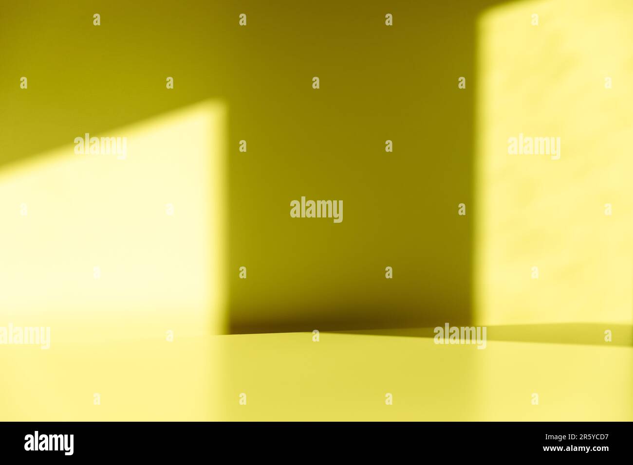 Yellow background for product presentation with shadow and light from ...