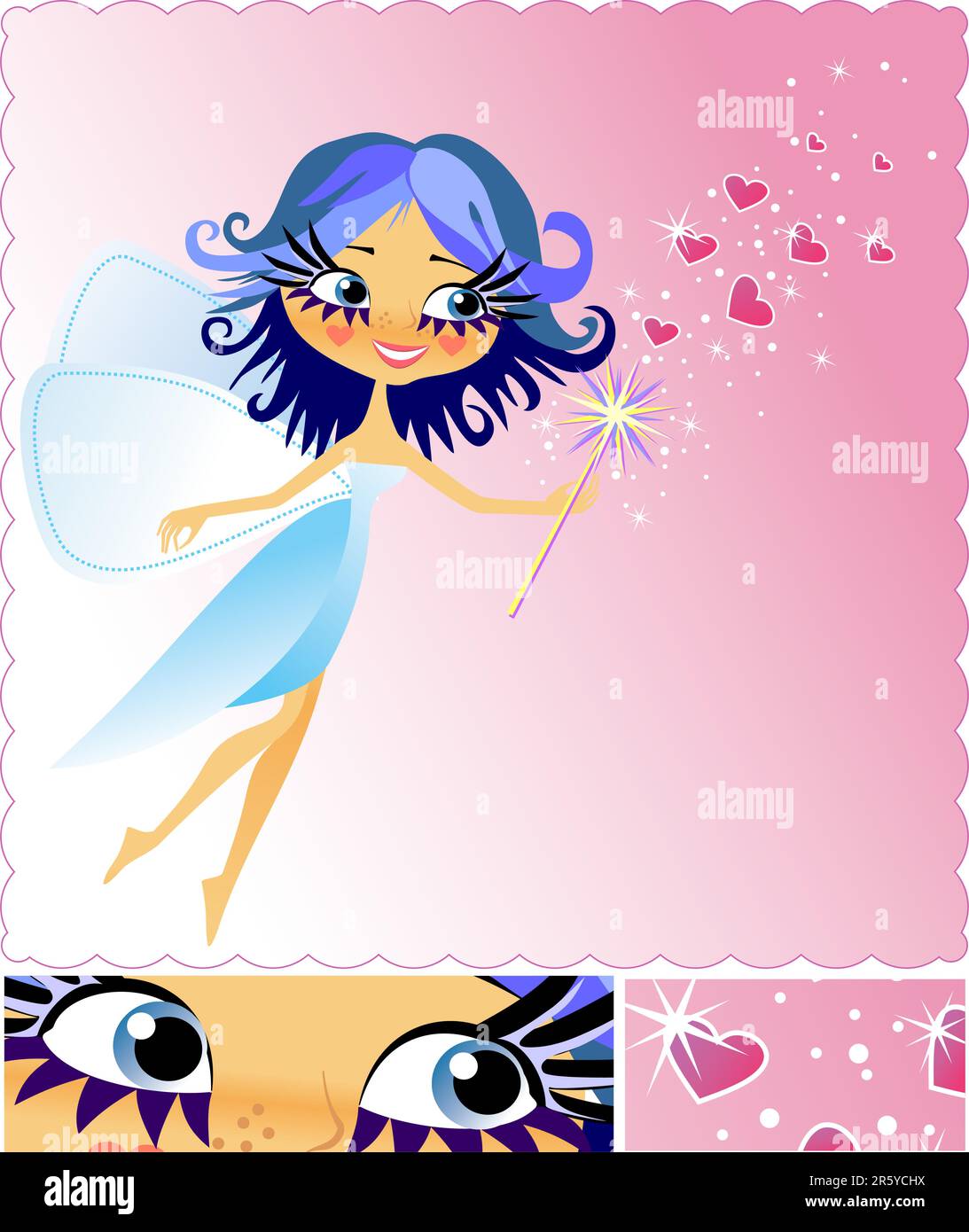 Magic of love. The magician with a magic stick. It arises love. Vector ...