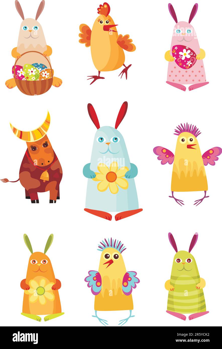 vector easter set Stock Vector Image & Art - Alamy