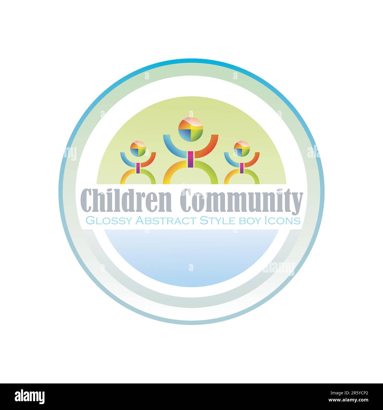 Community for children symbol for brochure or depliant Stock Vector ...