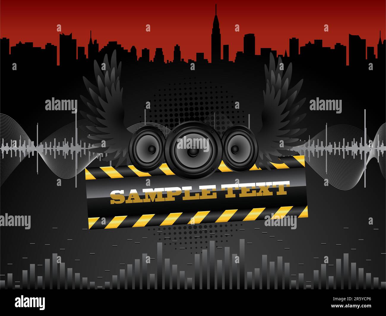 Vector abstract grunge background with audio speakers Stock Vector ...