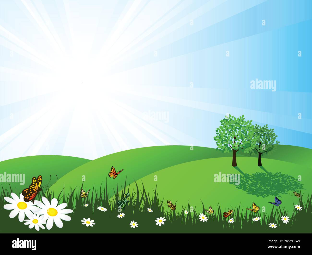 Sunny bloom Stock Vector Images - Alamy