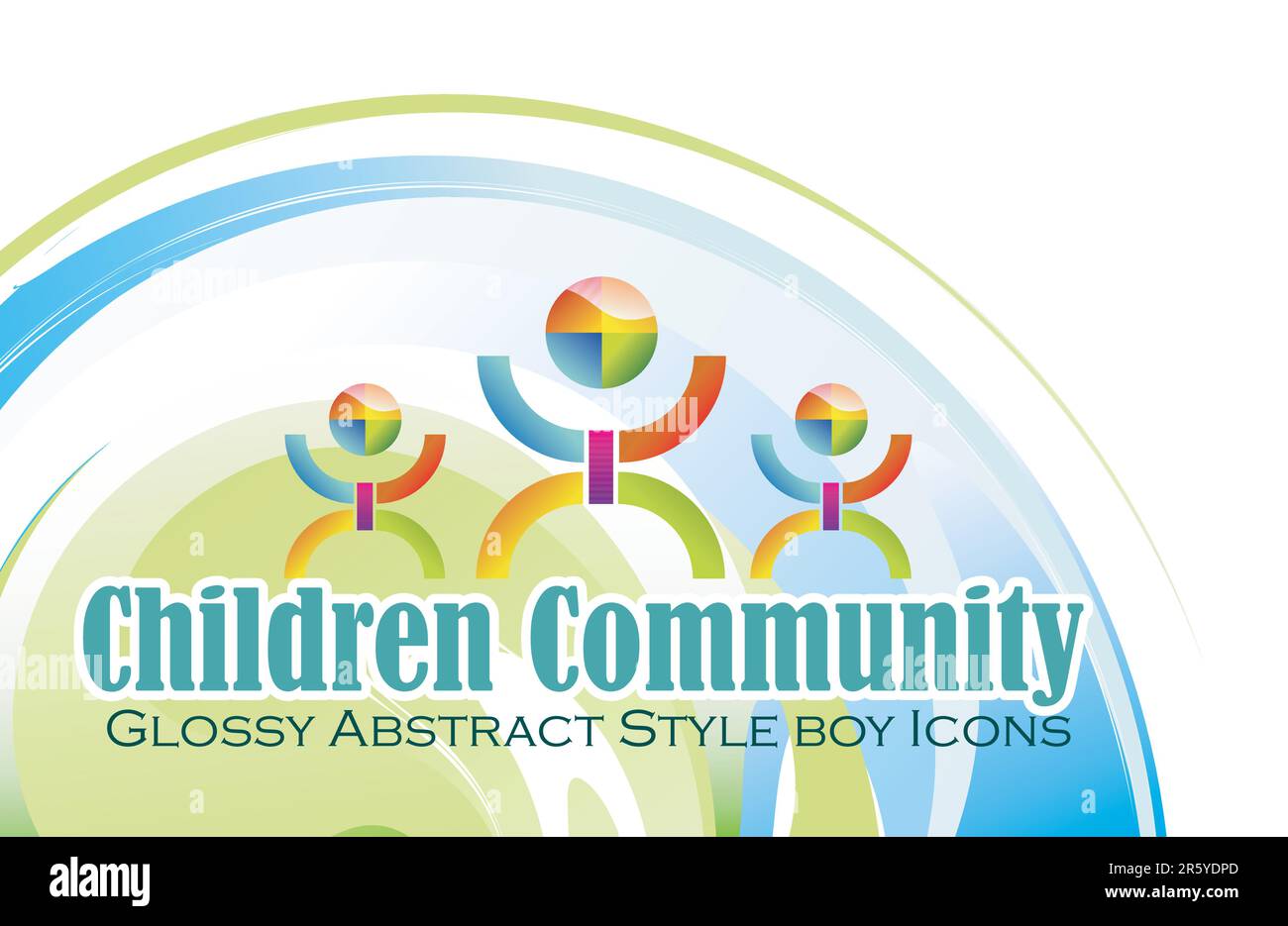 Community for children symbol for brochure or depliant Stock Vector ...