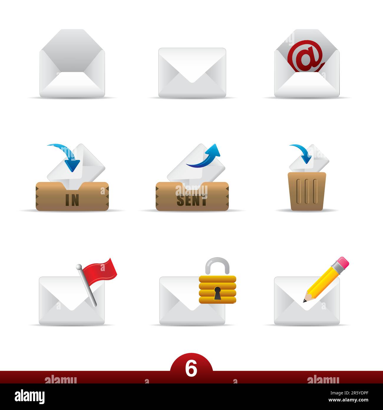 Mail icon set from a series in my portfolio Stock Vector Image & Art ...
