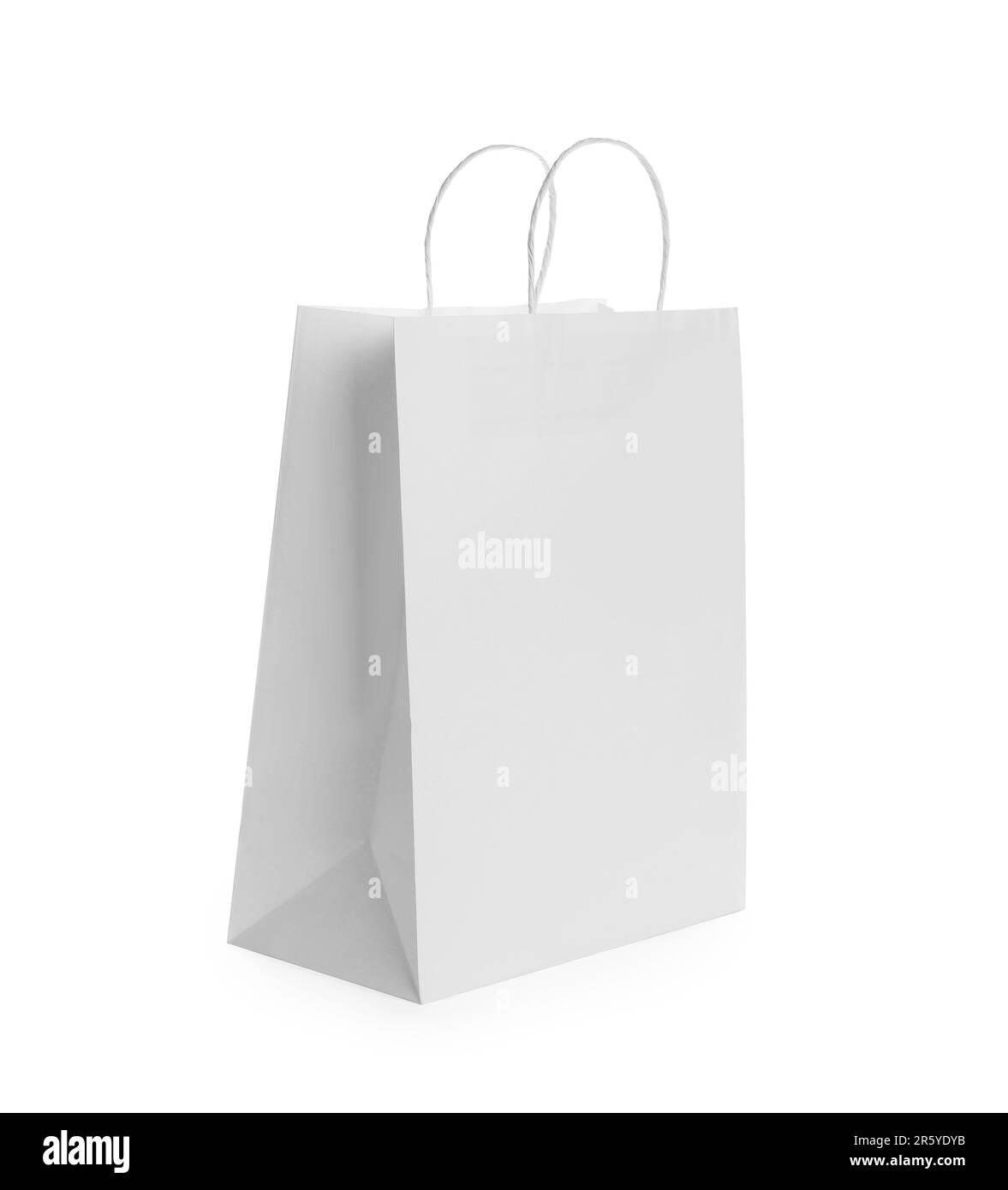 Blank paper bag isolated on white. Mockup for design Stock Photo - Alamy