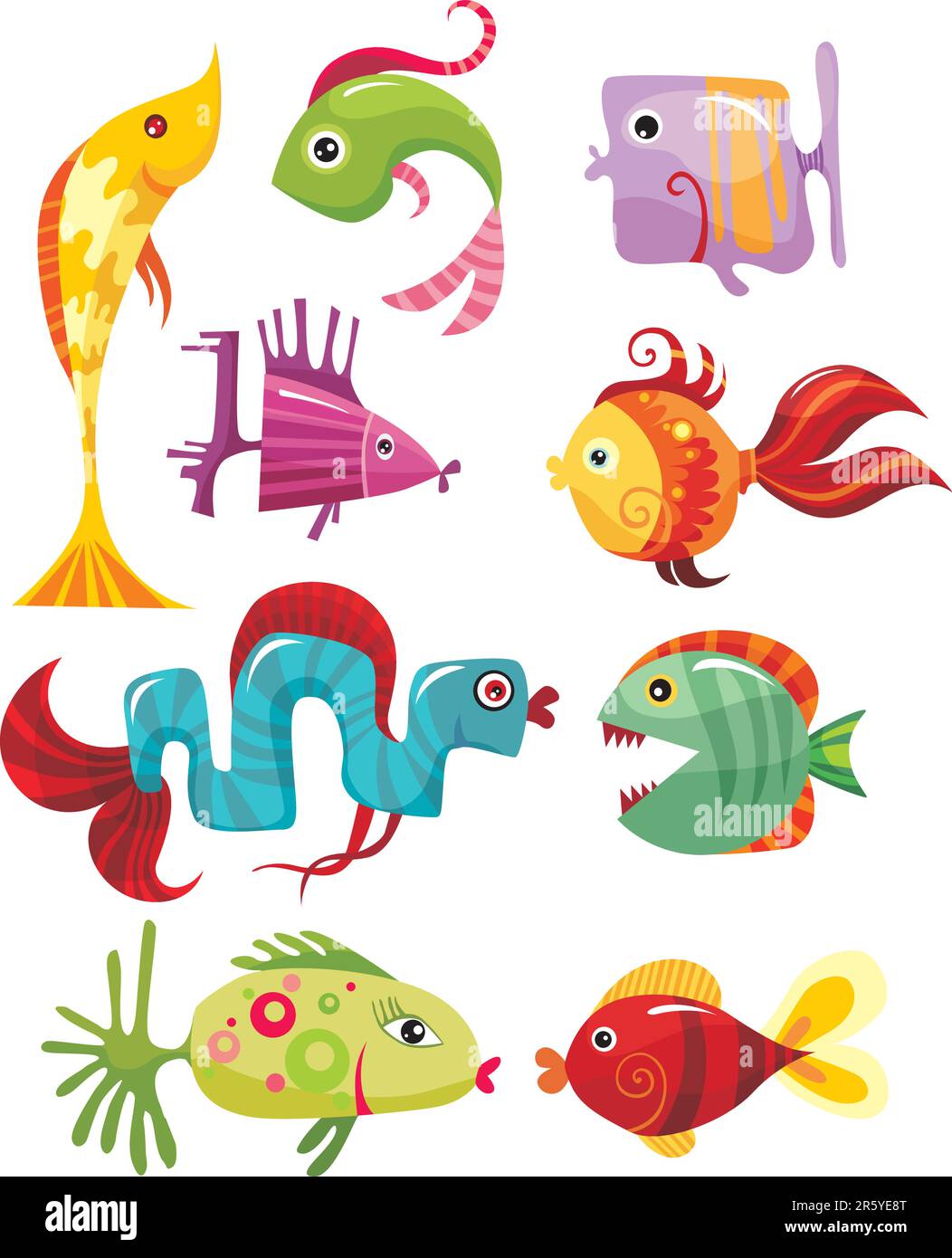 set of a fishes Stock Vector Image & Art - Alamy