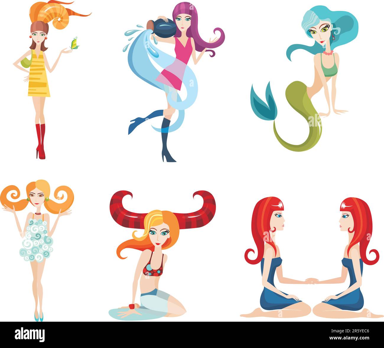 Vector male and female signs Cut Out Stock Images & Pictures - Alamy